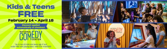 Kids & Teens Free Admission | National Comedy Center NY - National ...